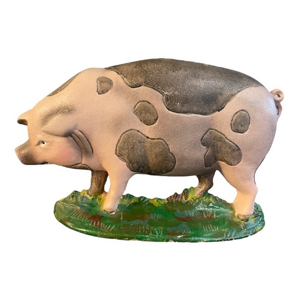 unbranded | Accents | Vintage Heavy Cast Iron Painted Pig Door Stop 5 X ...